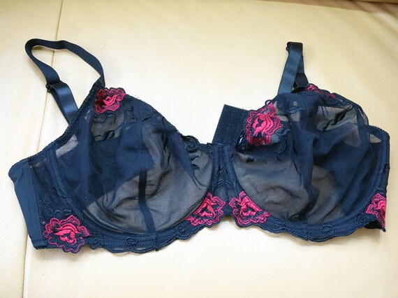 BIG SIZE BRA, Mesh Sheer Bra, Full Figure Sexy Bra, N… - Gem