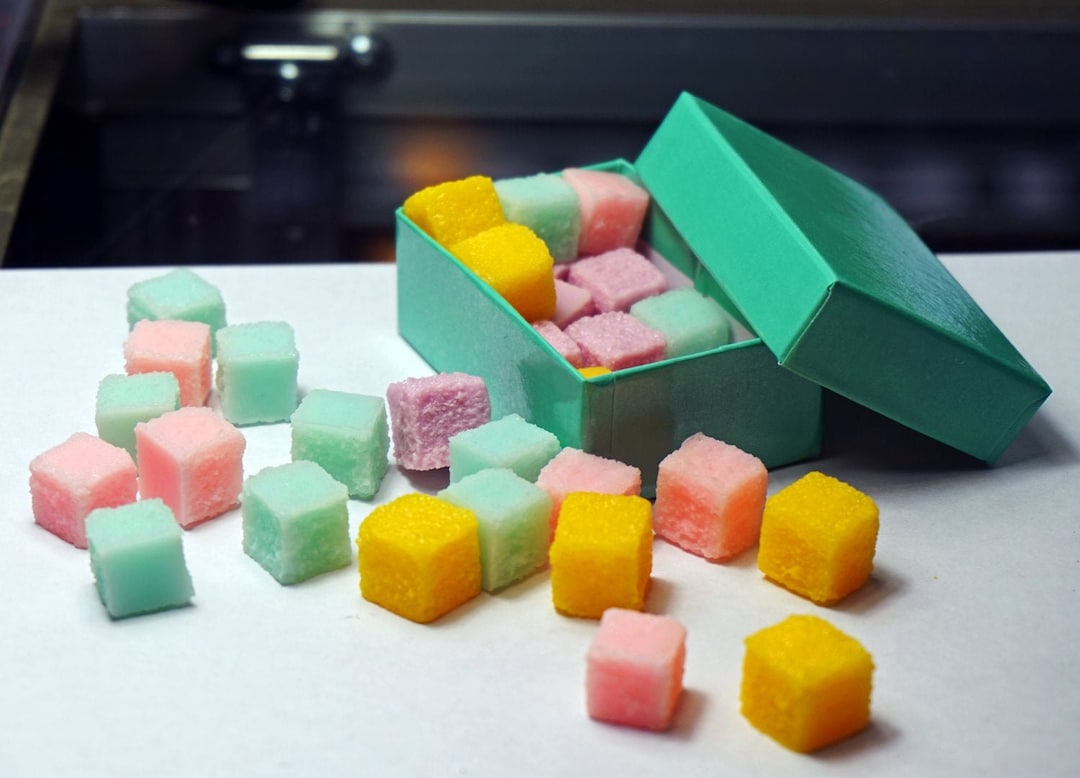 RESIN SUGAR CUBES for Craft Assorted Sugar Cubes in Gift Box Dollhouse ...