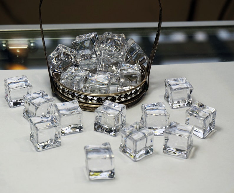 Resin CLEAR ICE CUBES Crystal Clear Transparent Ice Cubes for - Etsy
