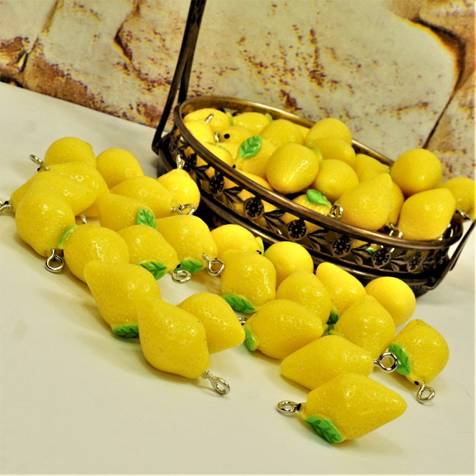 RESIN LEMON CHARMS Mini Lemons With Hooks Lemon Pendants - Etsy