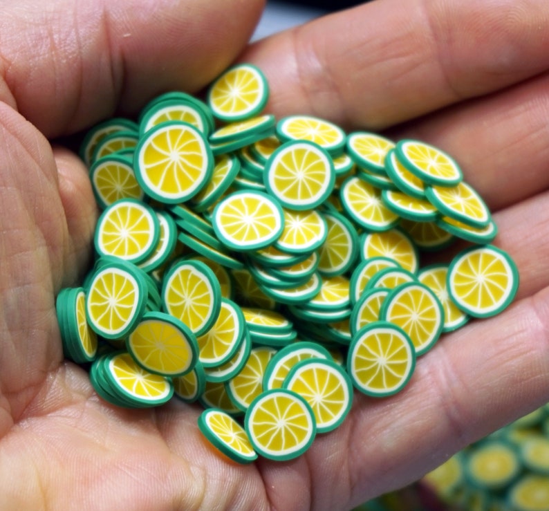 LIME FIMO Slices for Craft in Gift Box Polymer Clay CITRUS - Etsy