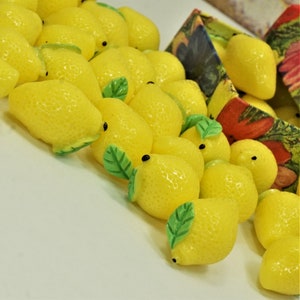 MINI LEMON FRUITS for Craft, Dollhouse Miniature Food, Resin Lemon Cabs ...