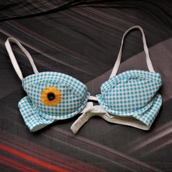Gingham Cotton Push-Up Bra – Sunflower Decor, Europea… - Gem