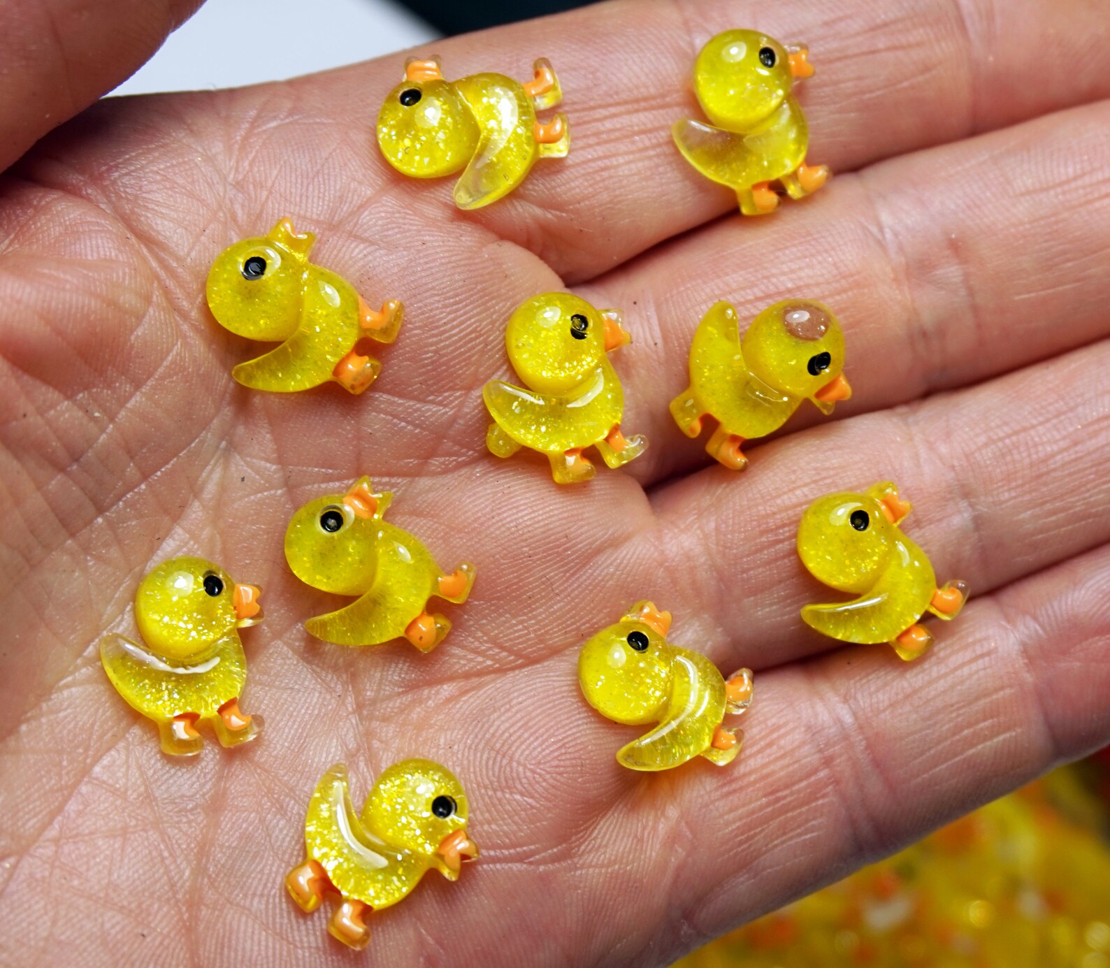 BABY DUCKS for CRAFT Resin Duck Flatback Cabochons Slime | Etsy