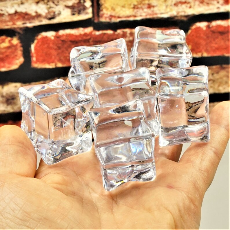 XL ICE CUBES for Craft Lifelike Clear Ice Cubes Christmas - Etsy