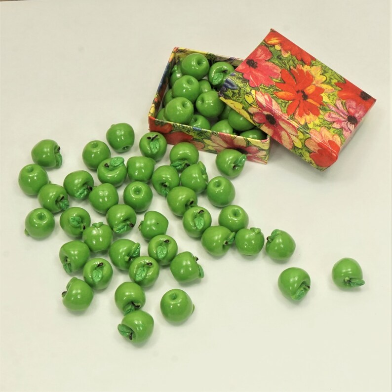 MINI Green APPLES FRUITS Dollhouse Food Miniatures Resin - Etsy
