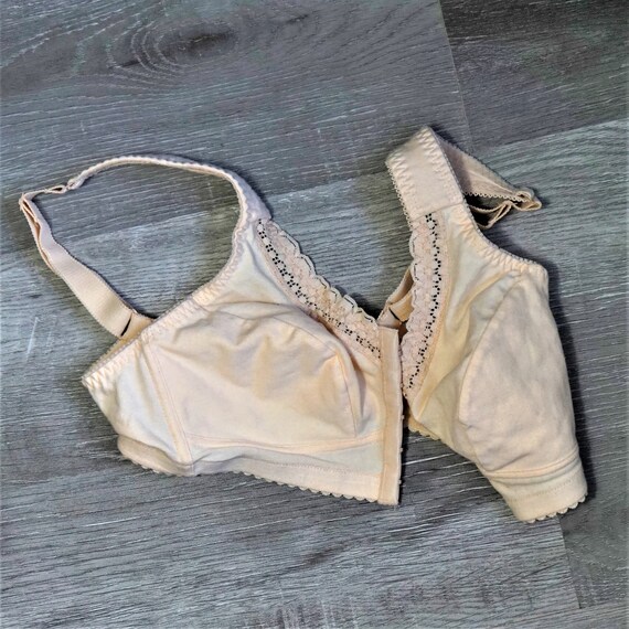 COTTON BRA WITH Wide Straps, Front Hooks Closure, Str… - Gem