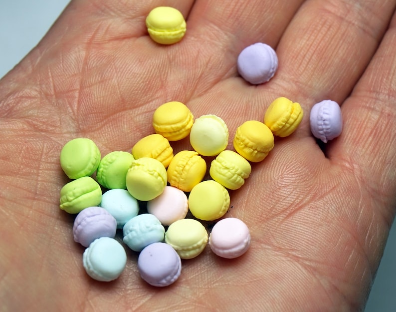 DIY PASTEL Mini MACAROONS Dollhouse Food Fake Food Clay - Etsy
