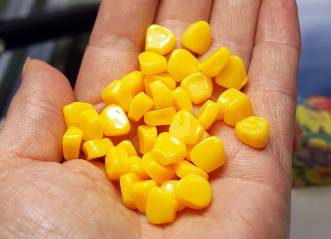 RESIN CORN KERNELS Cabochons for Craft, Dollhouse Food Miniature, Real ...