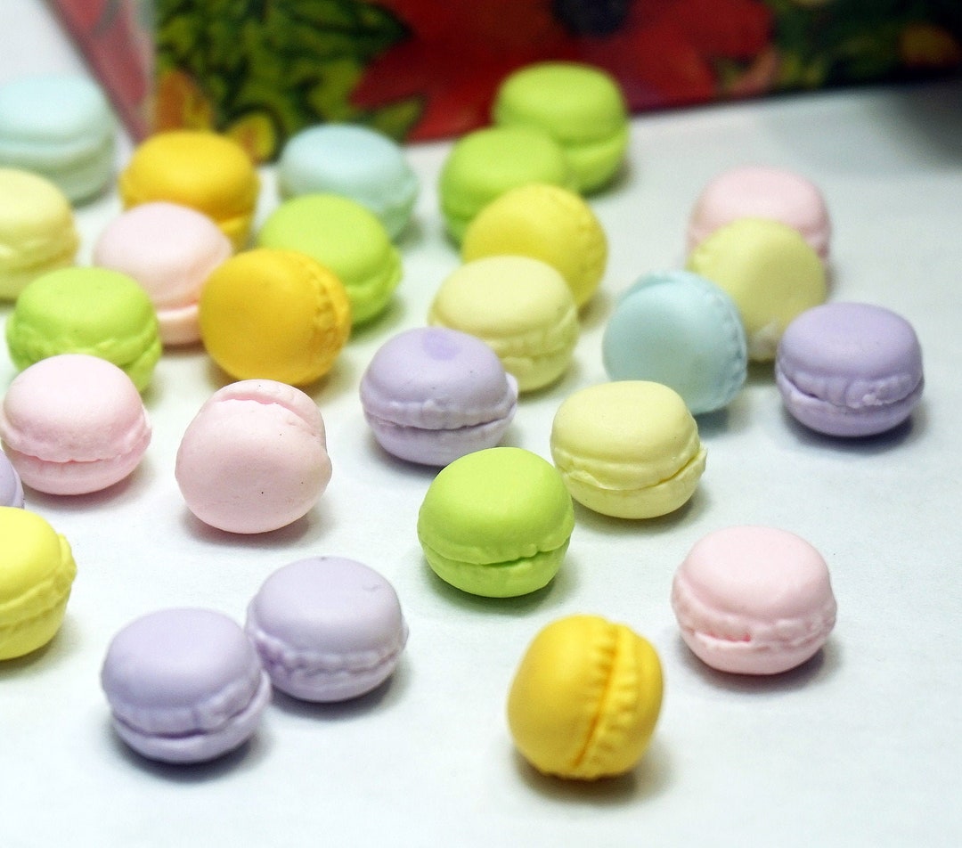 DIY PASTEL Mini MACAROONS, Dollhouse Food, Fake Food, Clay Macarons for ...