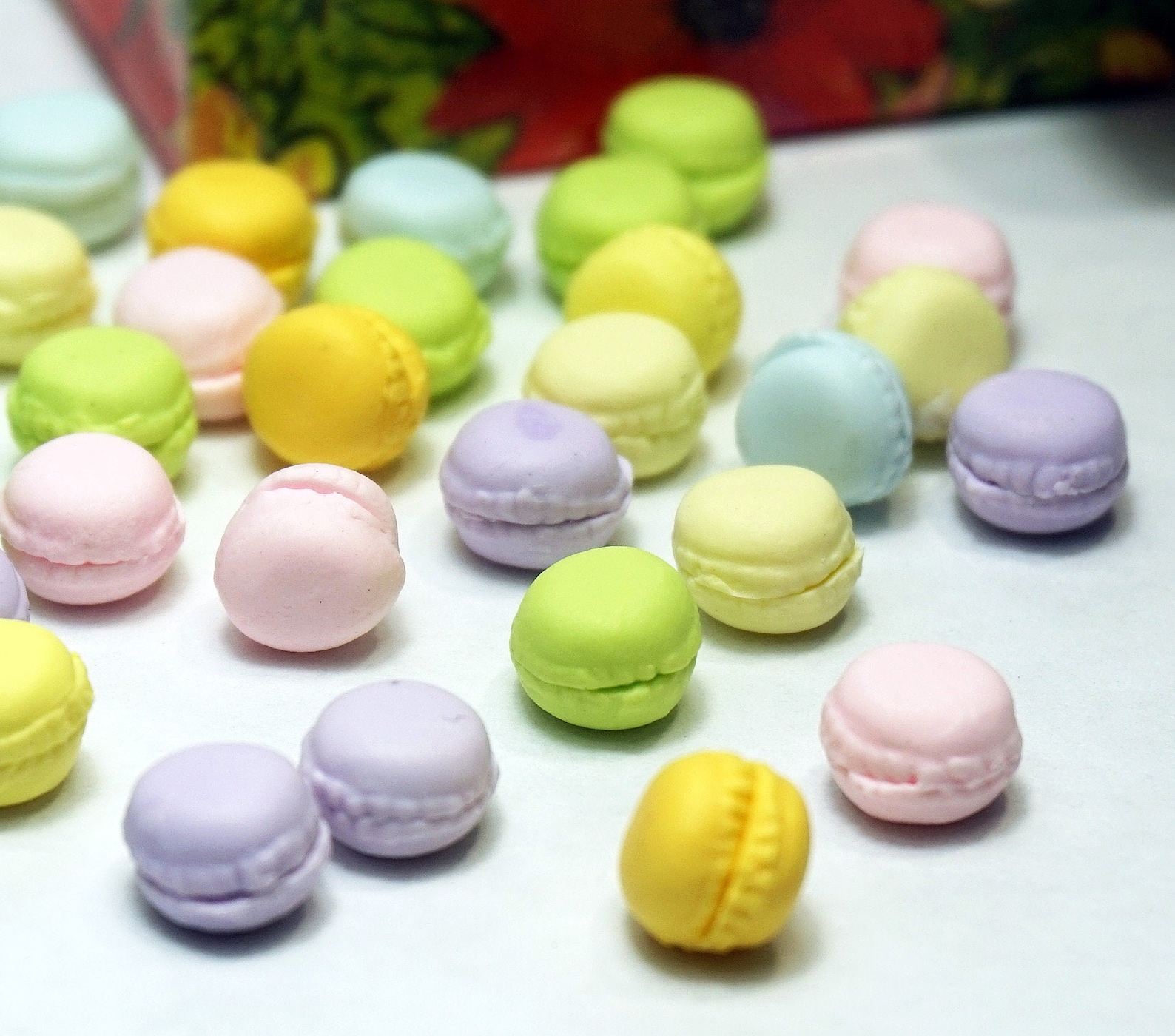 DIY PASTEL Mini MACAROONS, Dollhouse Food, Fake Food, Clay Macarons for ...