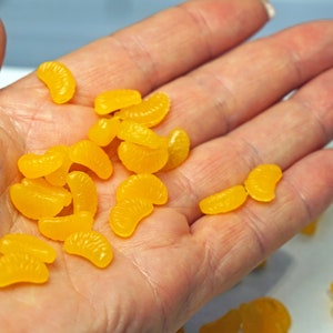 Mini TANGERINE FRUITS SLIME Plastic Tangerine Slices for Craft ...