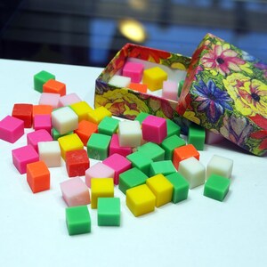 ASSORTED SUGAR CUBES for Craft Dollhouse Miniature Food Slime Fillers ...