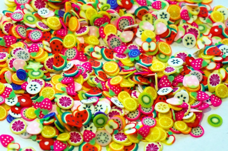 FRUIT FIMO SLICES For Nails Diy Beads Fimo Pieces Fruits For | Etsy