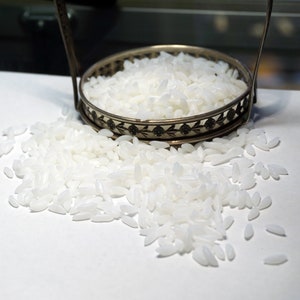 FAKE WHITE RICE Dollhouse Miniature Food in Plastic Jar Lifelike Rice ...