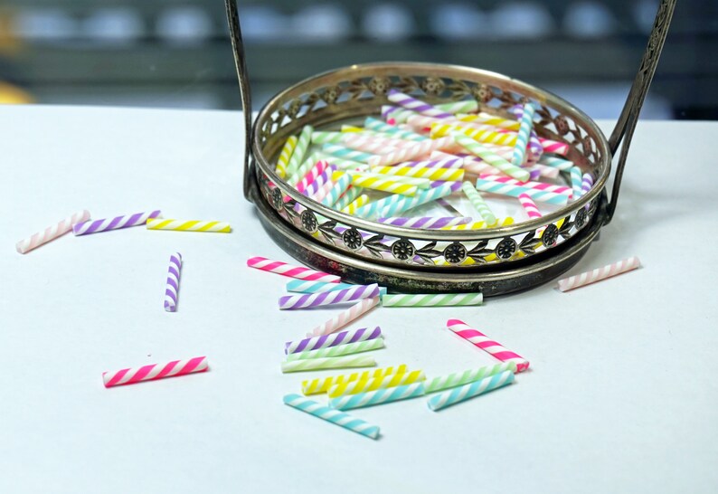 Mini TWISTED CANDY STICKS Cabochons Slime Charms Multicolor | Etsy