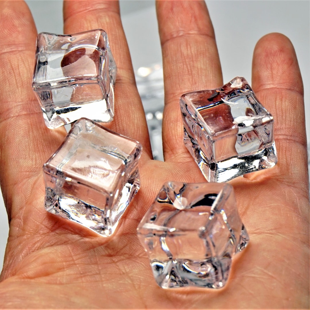 Clear Resin Ice Cubes - Acrylic Slime Fillers, Christmas Party ...