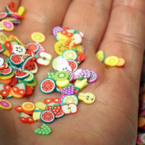 1000 FIMO FRUITS 3D NAIL Art Nail Fimo Slices Fruit Pieces For | Etsy