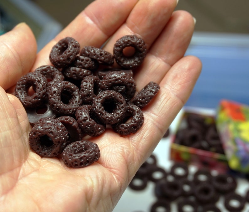 RESIN CEREAL for CRAFT Lifelike Chocolate Loops Real Size - Etsy