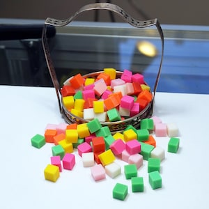 ASSORTED SUGAR CUBES for Craft Dollhouse Miniature Food Slime Fillers ...
