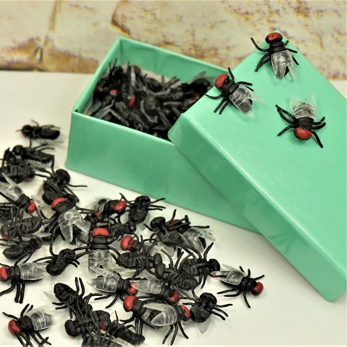 LIFELIKE FLIES 30 HALLOWEEN Black Flies Diy Insects for - Etsy