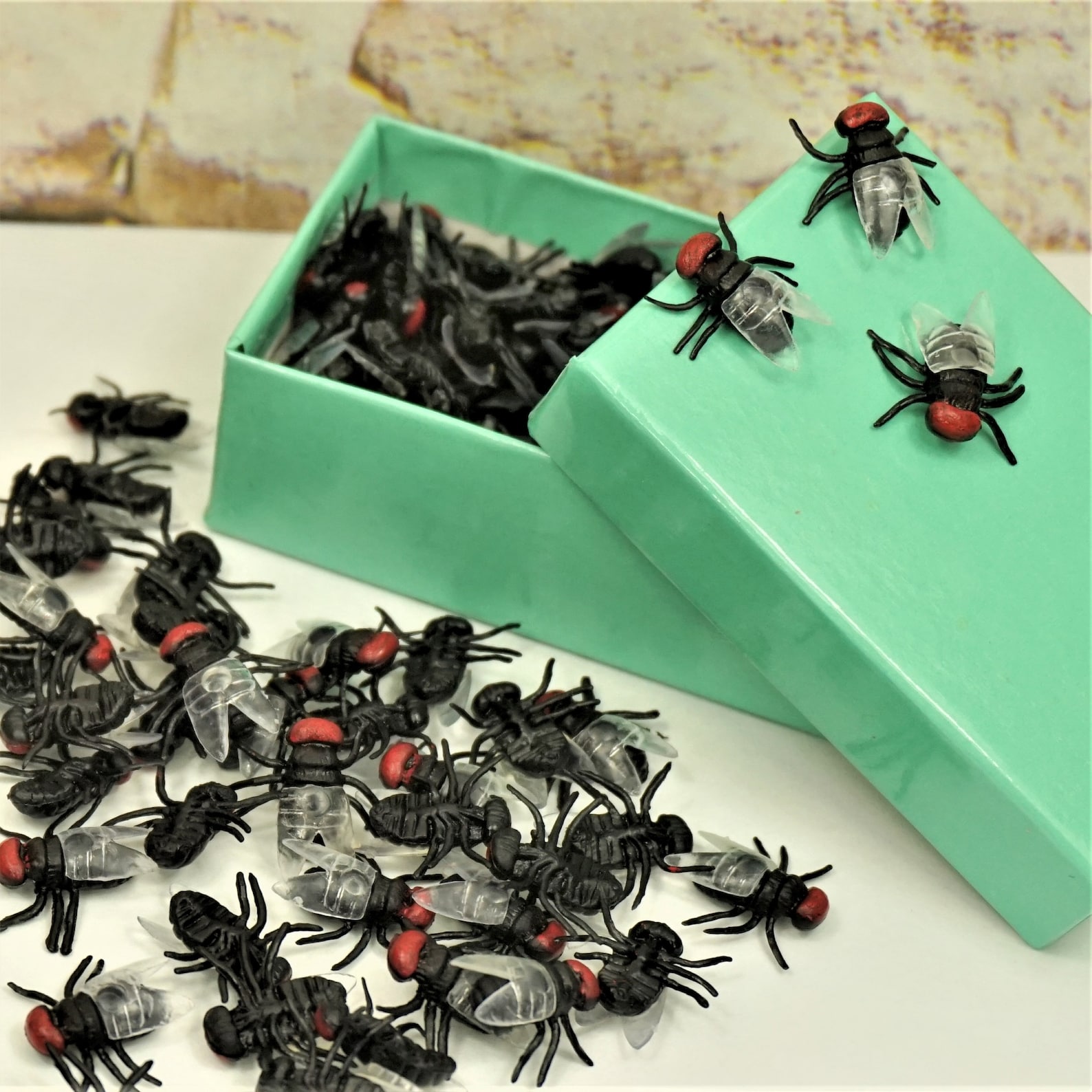 LIFELIKE FLIES 30 HALLOWEEN Black Flies Diy Insects for - Etsy