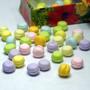 DIY PASTEL Mini MACAROONS, Dollhouse Food, Fake Food, Clay Macarons for ...