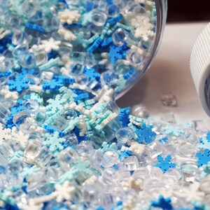 SNOWFLAKE CHRISTMAS SPRINKLES With Ice Christmas Craft Sprinkle Mix ...