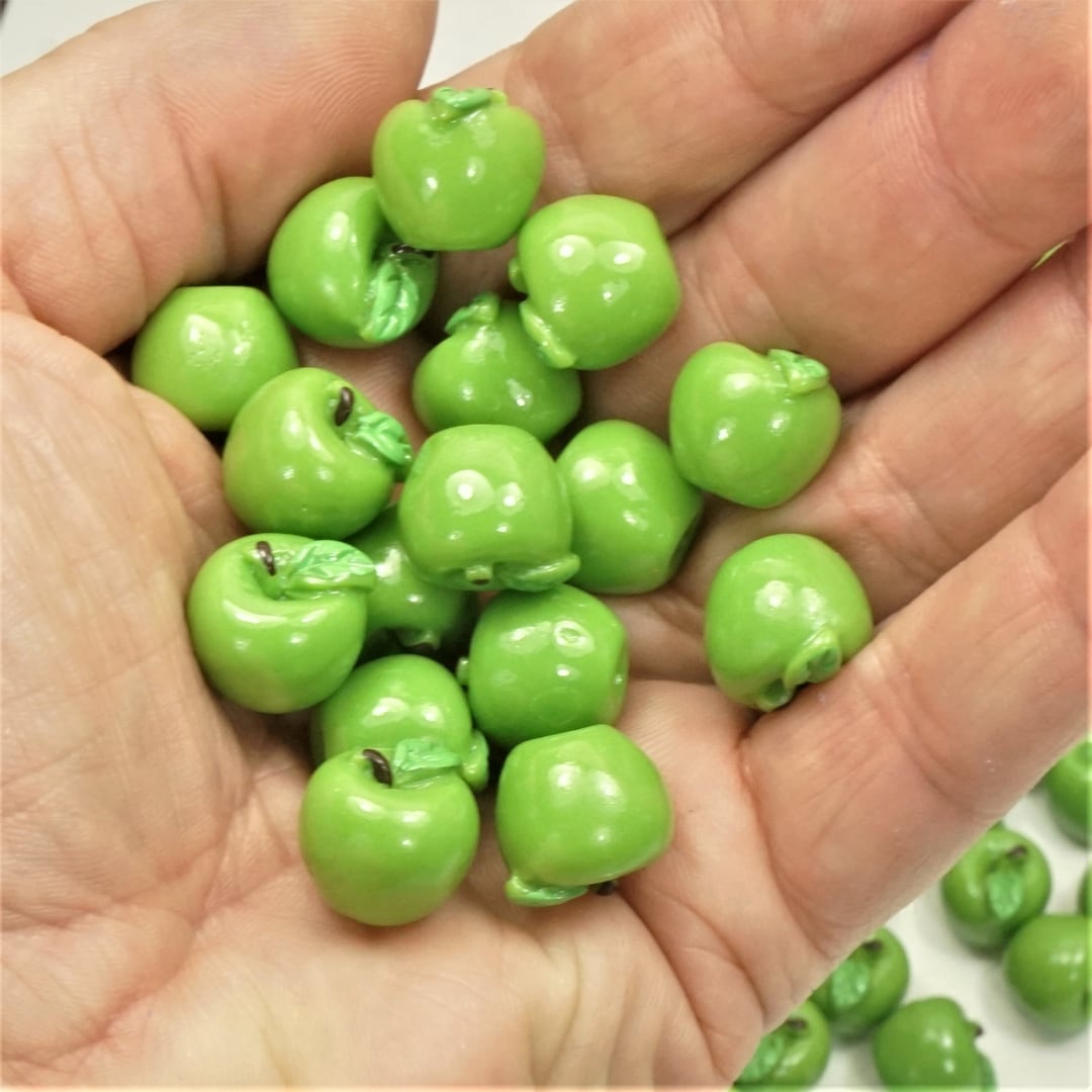 MINI GREEN APPLES Dollhouse Miniatures, Gift for Kids - Etsy