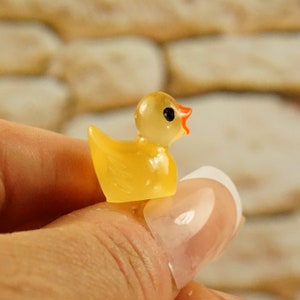 MINI YELLOW DUCKS Fairy Garden Animals Miniature Figures Tiny Baby ...