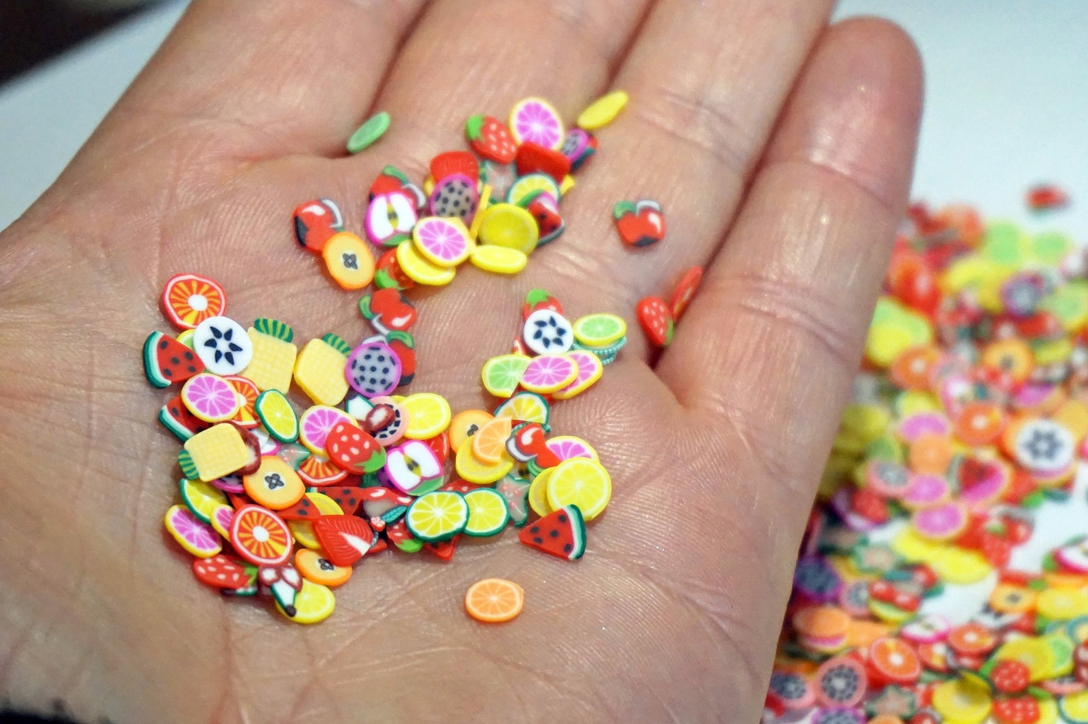 FIMO FRUITS for 3D NAIL Art 1000 Pcs in Gift Box Mixed Fruit | Etsy