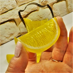 LEMON WEDGES CABOCHONS, Lifelike Lemon Fruits, Resin Lemon Pieces ...
