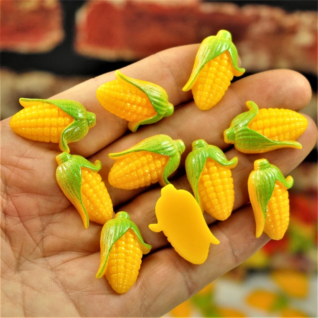 Yellow Corn on the Cob Flatback Cabochons for DIY Crafts - Ready to ...