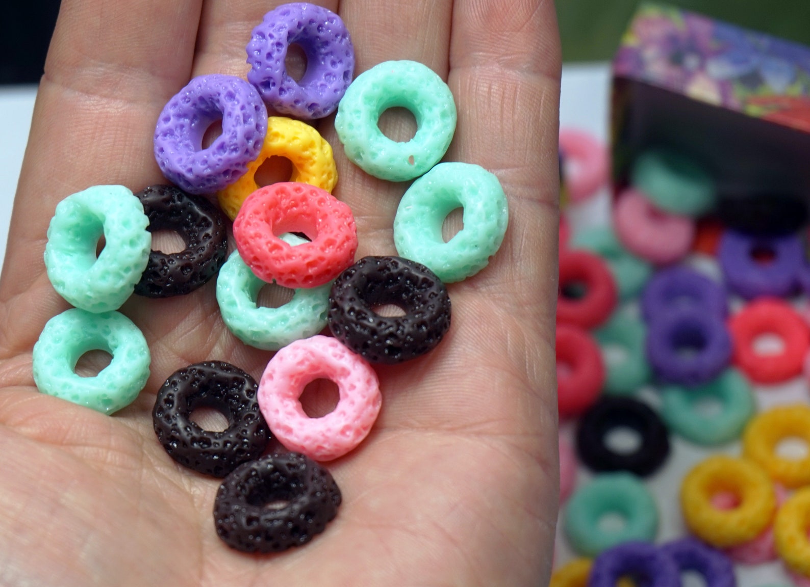 RESIN CEREAL for CRAFT Lifelike Froot Loops Cereal Real Size | Etsy