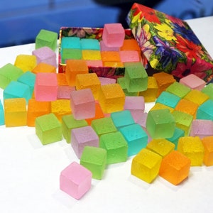 MULTI COLOR FROSTED Cubes 1/2" for Craft, Colorful Cubes, Diy Flatback ...
