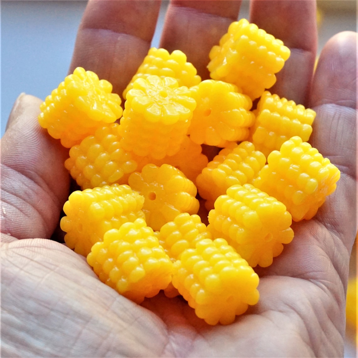 SOFT Resin CORN DIY Corn Cabochons Halloween Craft Yellow - Etsy
