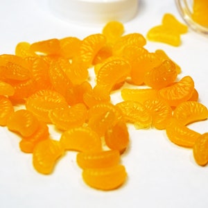 Mini TANGERINE FRUITS SLIME Plastic Tangerine Slices for Craft ...