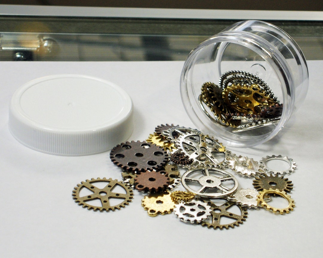 STEAMPUNK GEARS Lot of 40, Small Gift for Kids, Sprocket Gears for ...