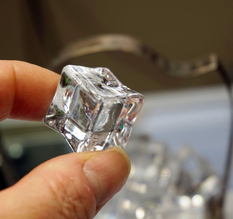 Resin CLEAR ICE CUBES Crystal Clear Transparent Ice Cubes for - Etsy
