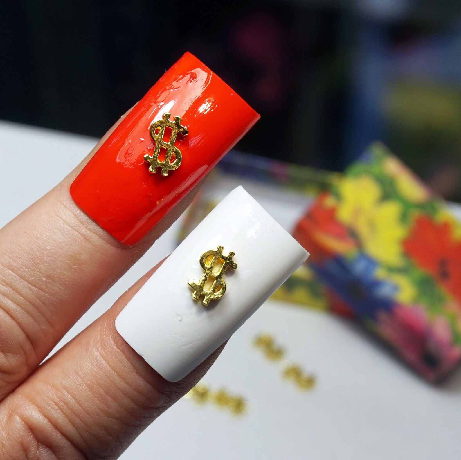 DOLLAR CHARMS for NAILS Dollar Sign Gold Charms 3D Nail Art - Etsy