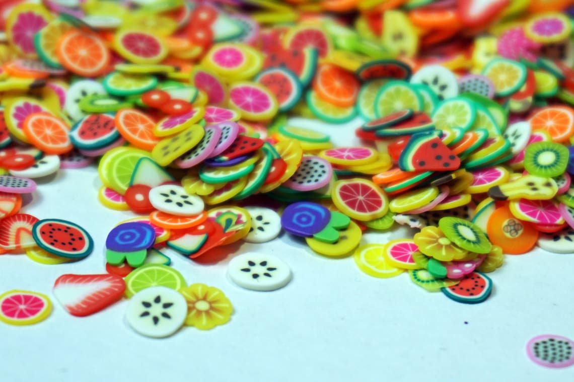 FRUITS FIMO SLICES Fimo Fruits Nail Charms Women Gift Ideas | Etsy