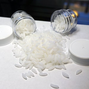 FAKE WHITE RICE, Dollhouse Miniature Food in Plastic Jar, Lifelike Rice ...