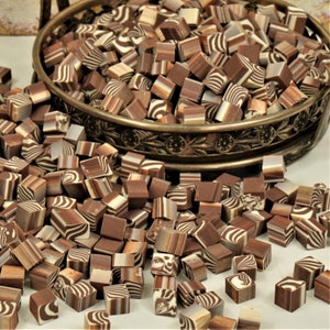 MARBLED CHOCOLATE PIECES, 5 Mm Chocolate Cubes, Diy Clay Sprinkles in ...
