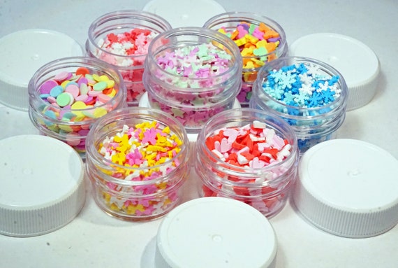 FAKE SPRINKLES for CRAFT Set of 7 Jars Diy Sprinkles Cupcake - Etsy