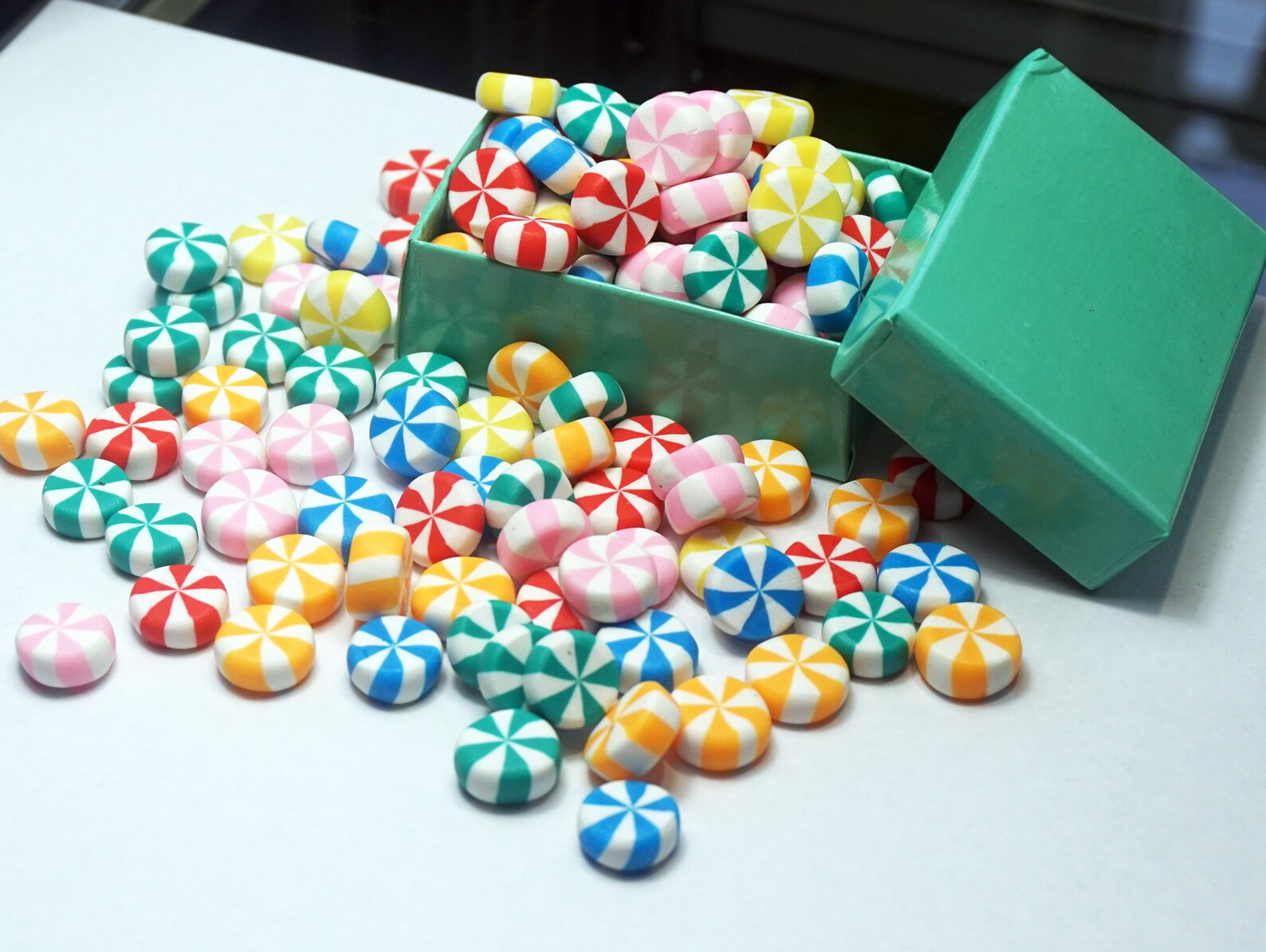 PEPPERMINT ROUND CANDIES for Craft Mixed Swirl Candy Cabochons - Etsy