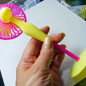 DOLLHOUSE FAN MINIATURE, Dollhouse Accessory, Standing Fan, Birthday ...