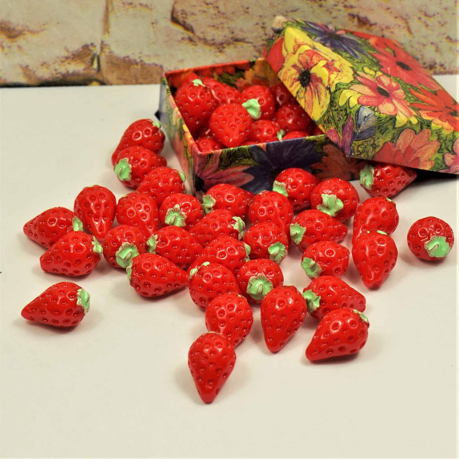 MINI STRAWBERRY FRUITS for Craft Dollhouse Miniature Food - Etsy