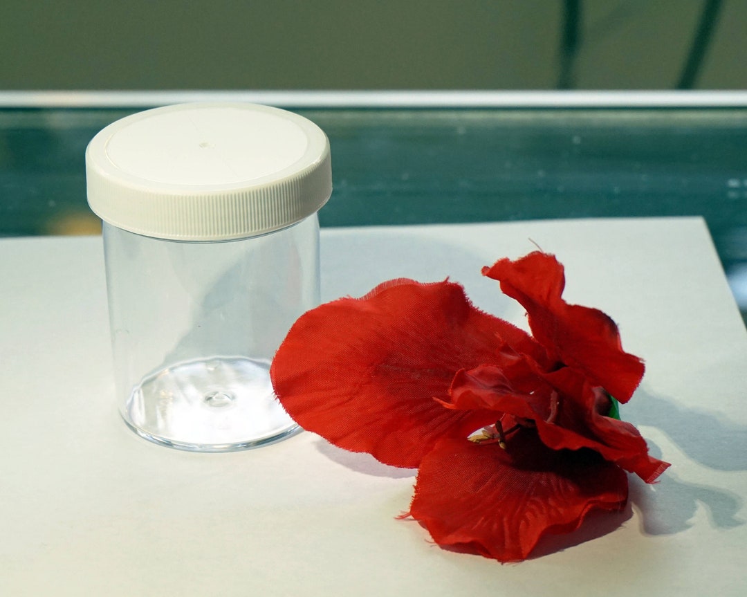 4 Oz SLIME CONTAINER Twisted Lid Jars Clear Containers Screw - Etsy