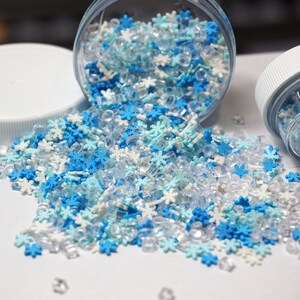SNOWFLAKE CHRISTMAS SPRINKLES With Ice Christmas Craft Sprinkle Mix ...