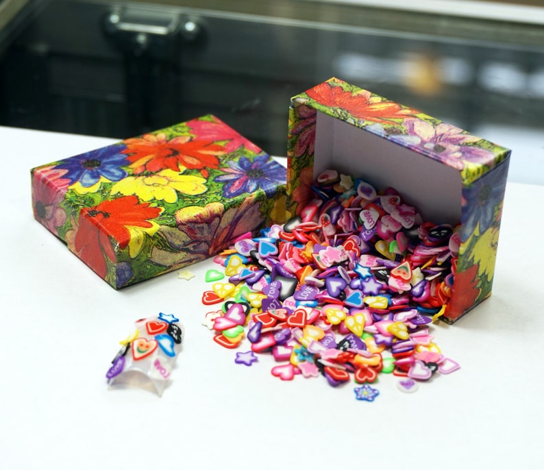 3D HEARTS FIMO SLICES for Nails 1000 Pcs Gift Box Assorted | Etsy